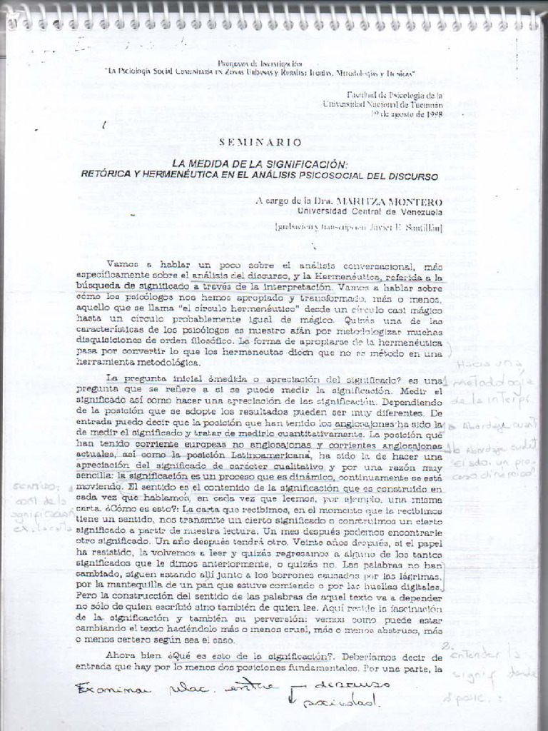 Maritza Montero La Medida de La Significación | PDF
