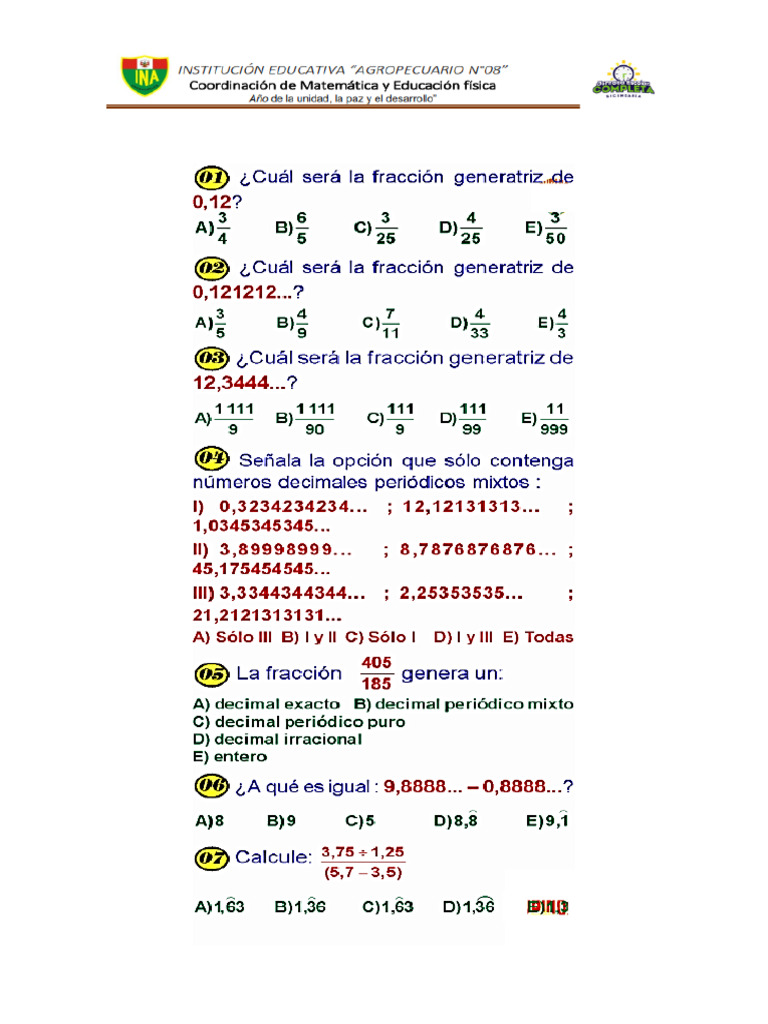 Tarea de Generatriz-1 | PDF