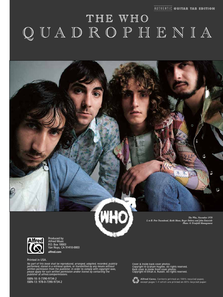 The Who: Produced by Alfred Music P.O. Box 10003 Van Nuys, CA 91410 ...