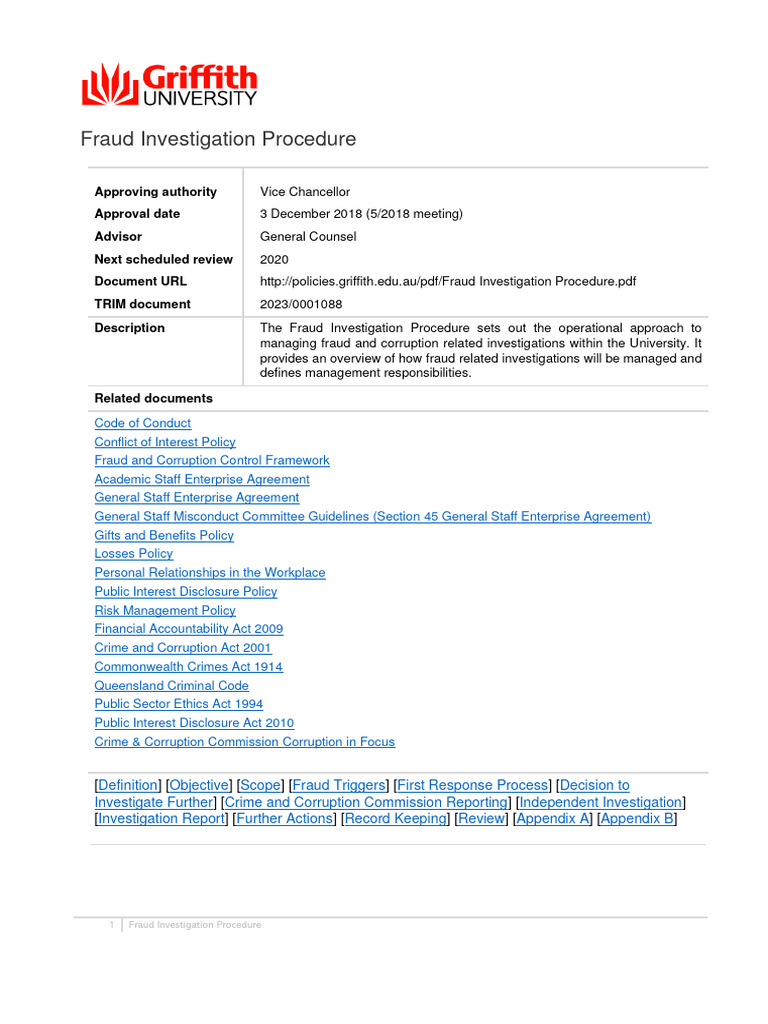 Fraud Investigation Procedure | PDF | Business | Social Science