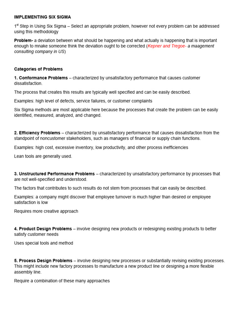 Implementing Six Sigma | PDF | Six Sigma | Mentorship Implementing Six Sigma | PDF | Six Sigma | Mentorship