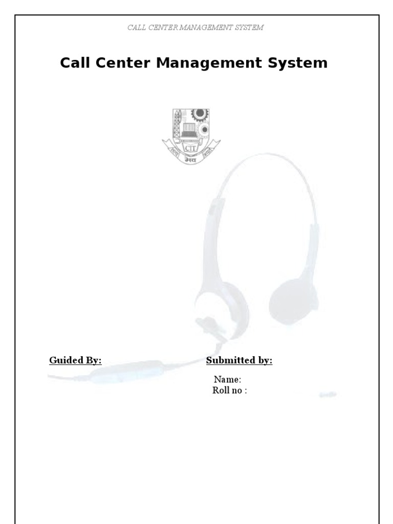 Call Center Management System | PDF | Call Centre | Interactive Voice ...