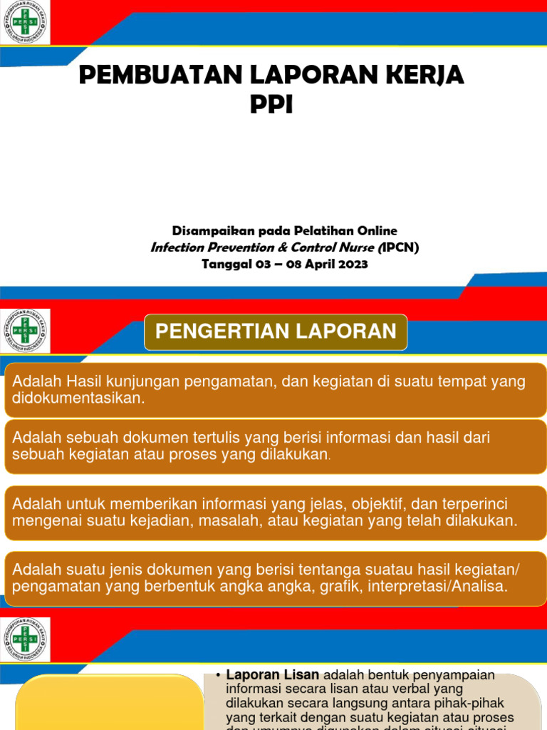 Pelaporan Kerja PPI IPCN Persi April 2023 | PDF