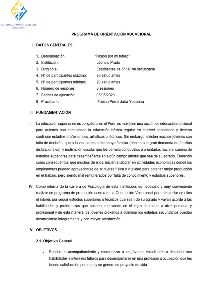 Taller de Orientacion Vocacional | PDF Taller de Orientacion Vocacional | PDF