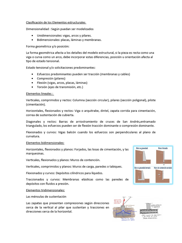 Clasificación de Elementos Estructurales | PDF