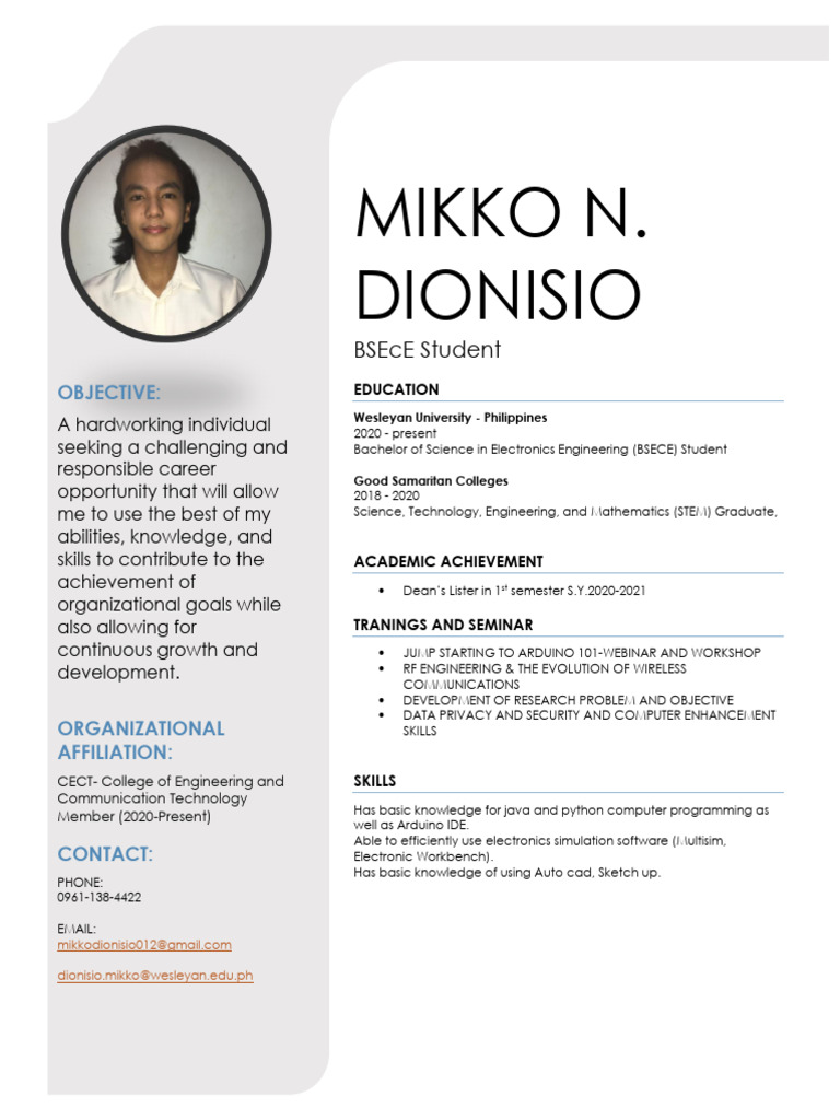 Dionisio Resume | PDF