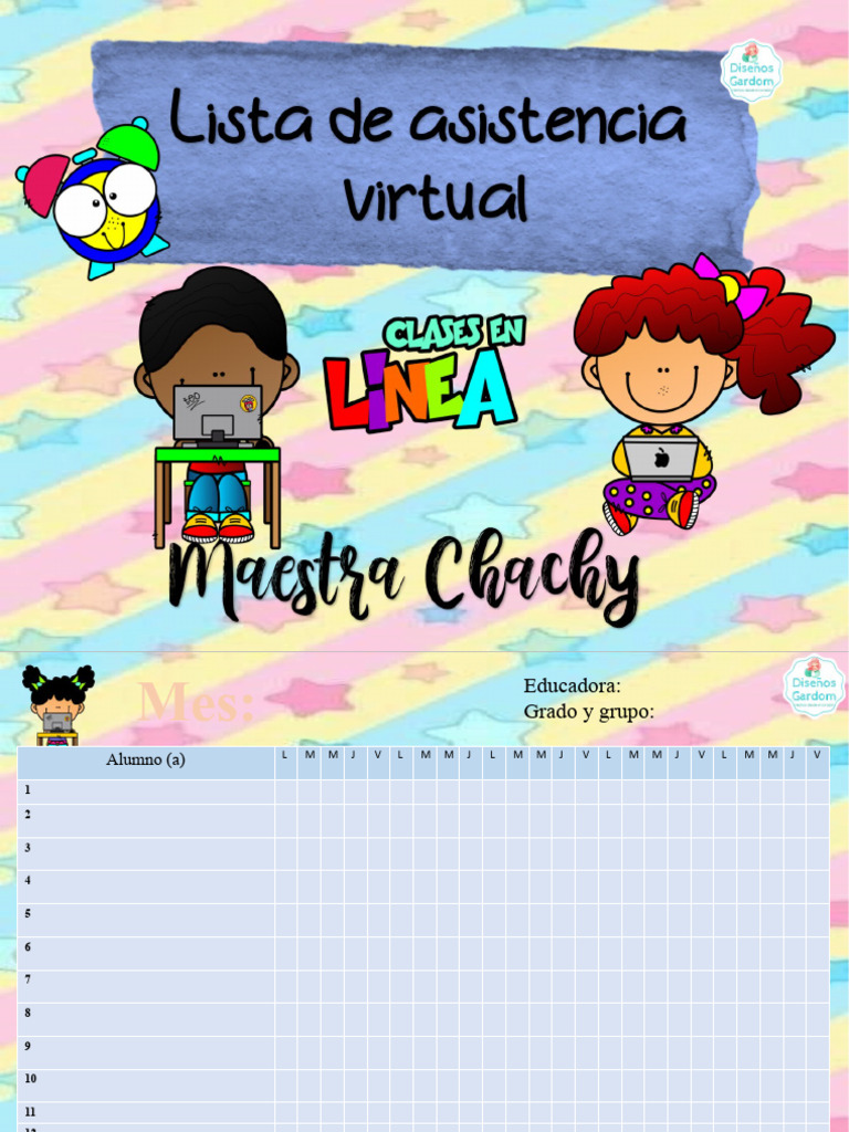 Lista de Asistencia Virtual Maestra Chachy | PDF