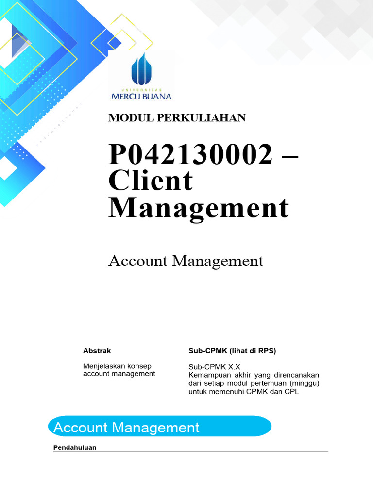 Modul Client Management (TM2) | PDF