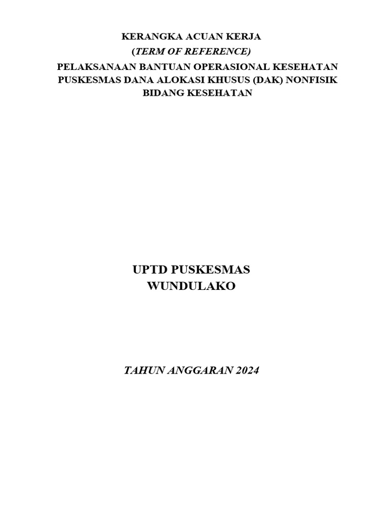 Tor Bok PKM Wundulako 2024-1 | PDF | Pengembangan Diri