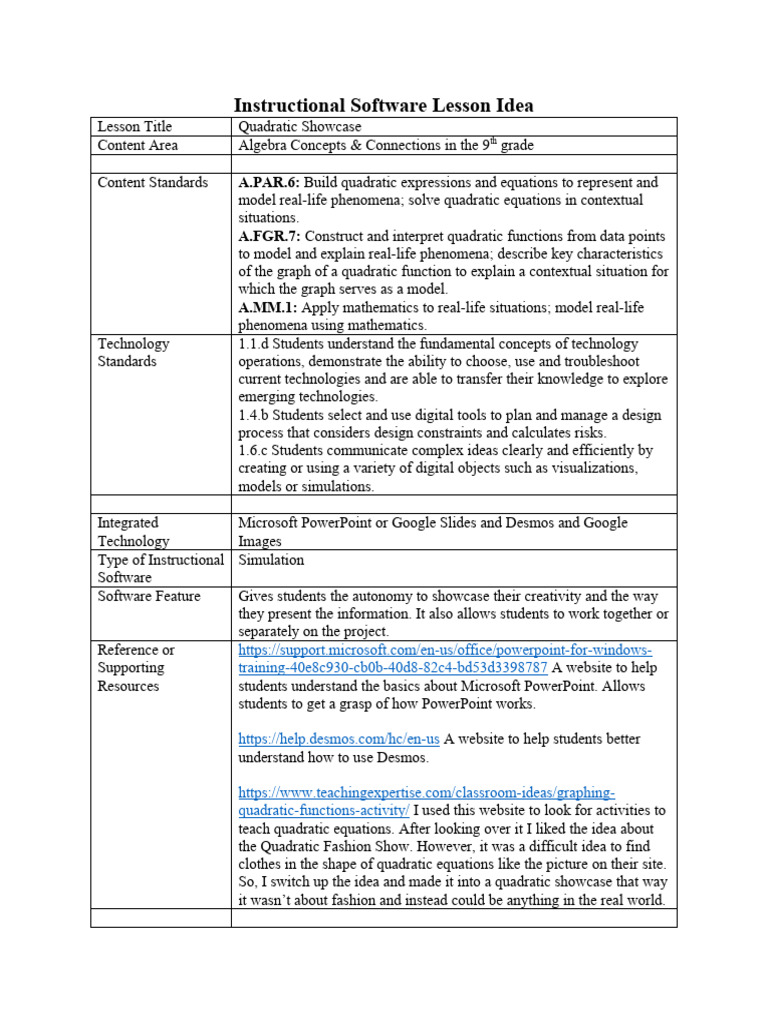 Quadratic Equations Real-Life Project | PDF | Conceptual Model ...