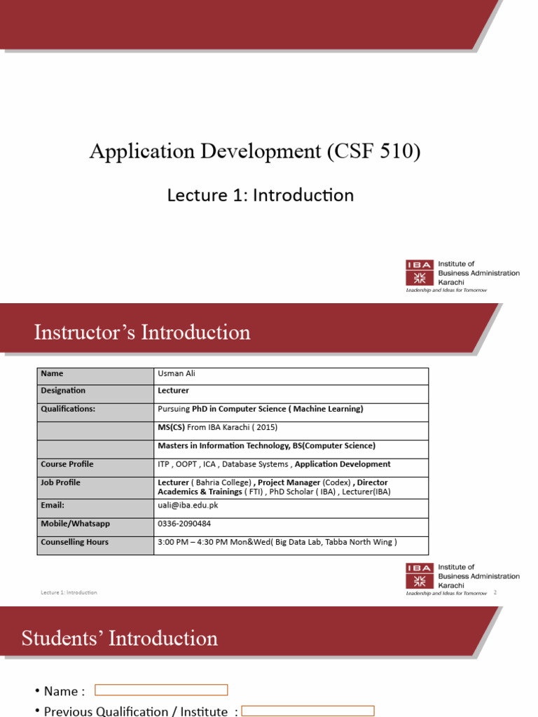 Lecture 1 Introduction | PDF | Data Type | Software