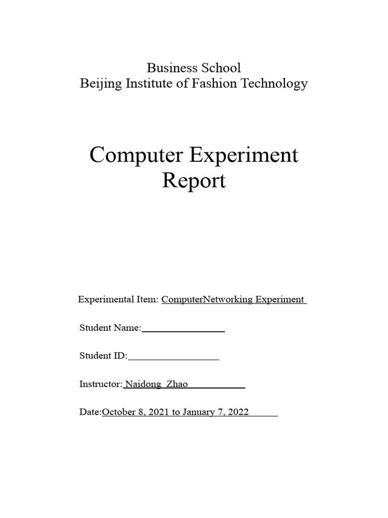 Computer Experiment 2 - Wireshark Labs Packet Analysis | PDF