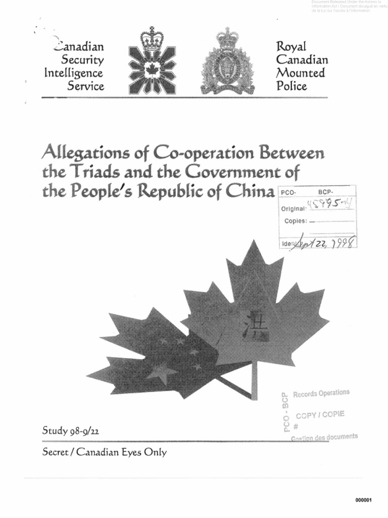 CSIS-RCMP Project Sidewinder Report | PDF