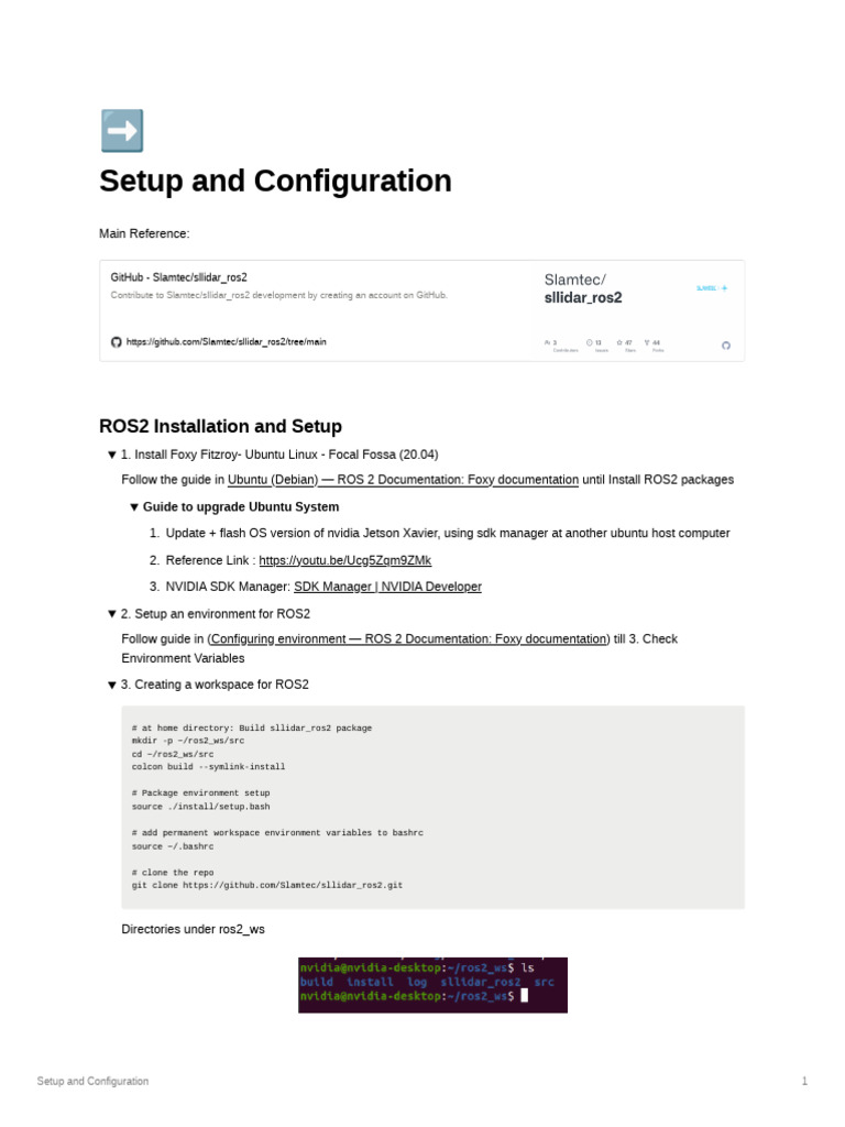 ROS2 Setup for SLLIDAR on Jetson | PDF | Computing | Software