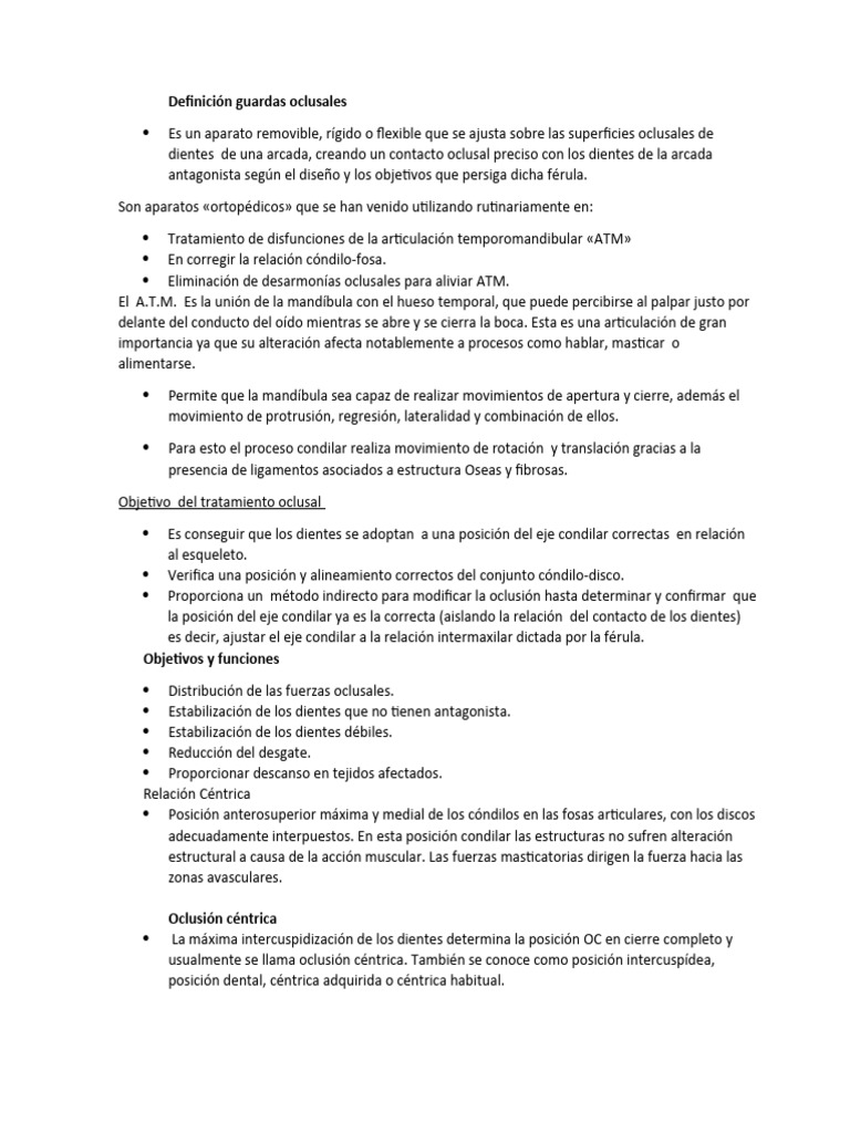 Guardas Oclusales | PDF