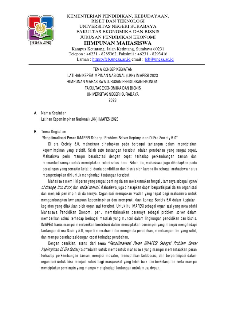 # Tema Konsep LKN 2023 | PDF | Ilmu Sosial