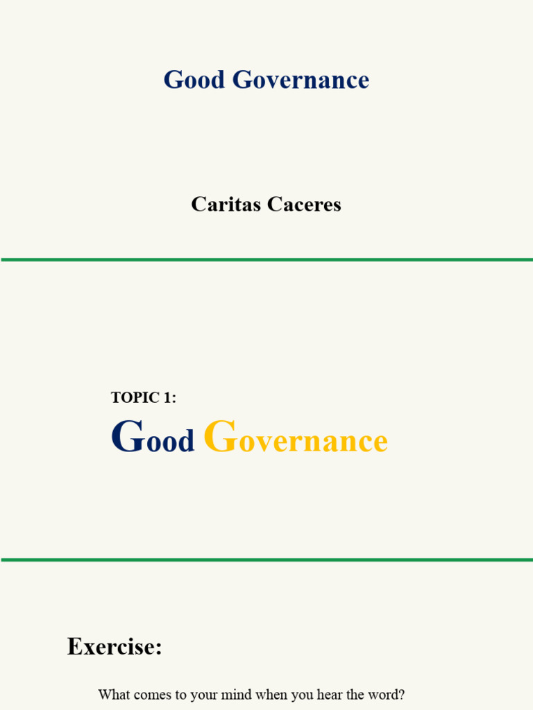 Understanding Good Governance and Social Accountability - Abridged ...