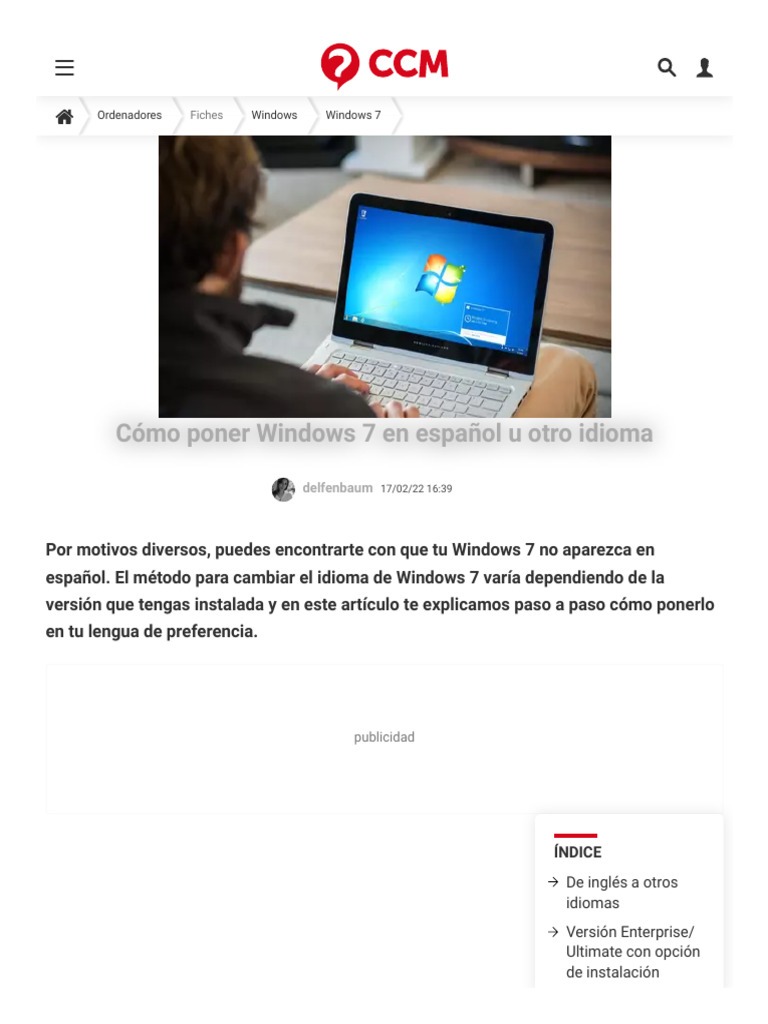 Cómo Poner Windows 7 en Español U Otro Idioma | PDF | Windows 7 ...