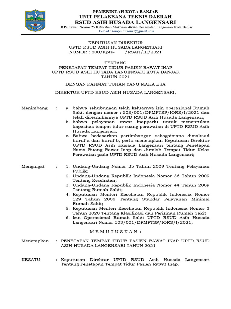 SK Penetapan TT | PDF