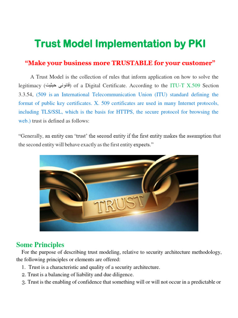 Classification and Trust Models | PDF