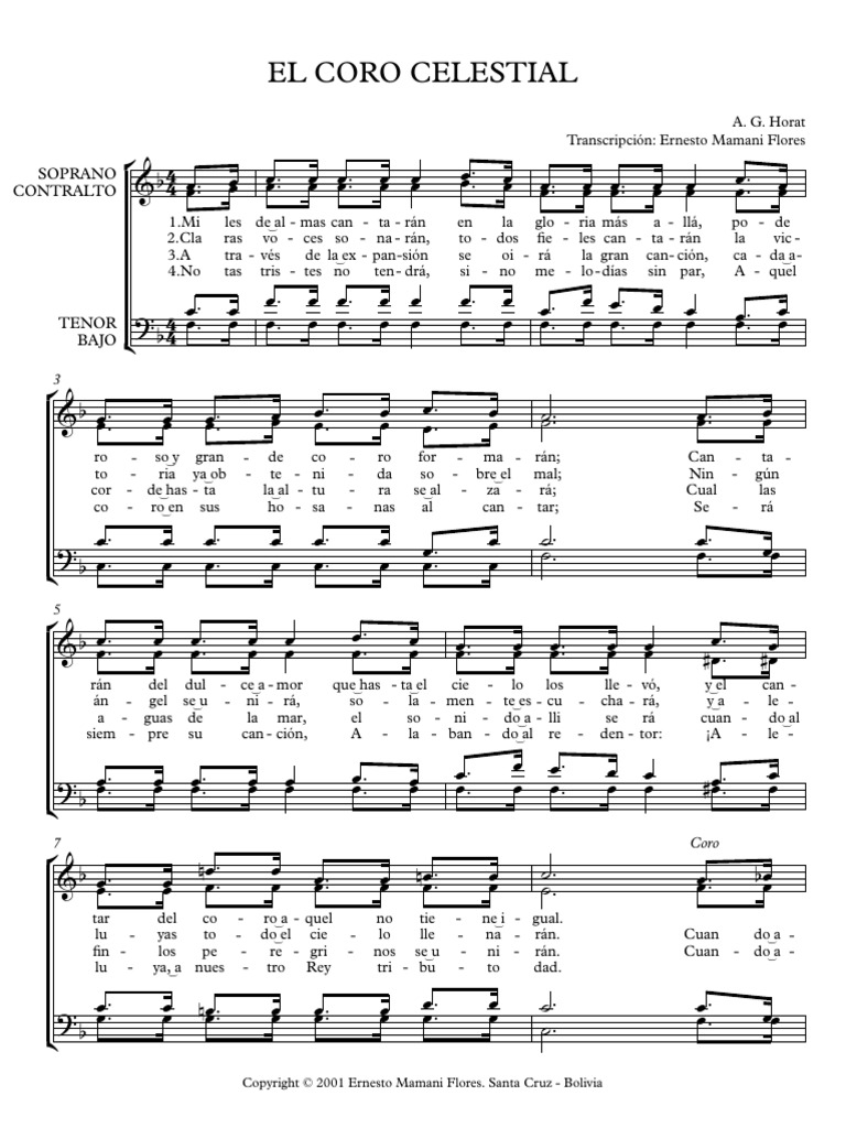 EL CORO CELESTIAL - Partitura Completa-1 | PDF