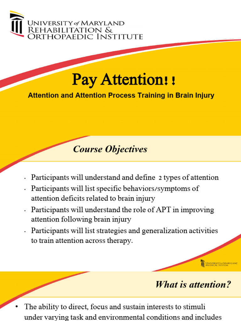 Peters Apt | PDF | Attention | Traumatic Brain Injury