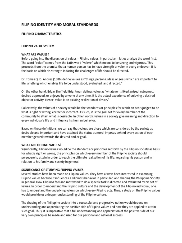 Filipino Values: Understanding Enthusiasm and Commitment | PDF | Family ...