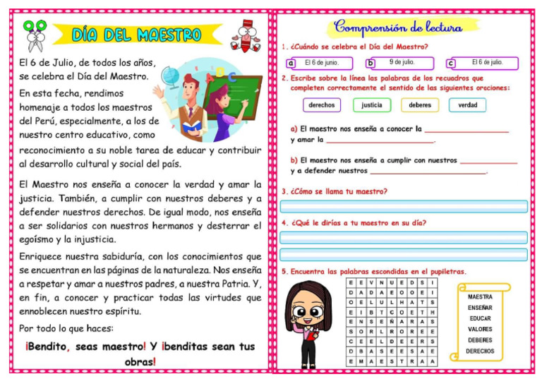 Lectura Dia Del Maestro | PDF