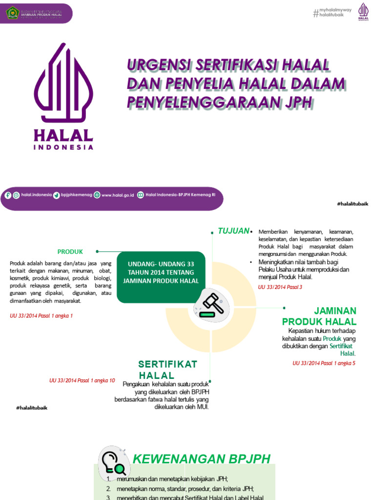 Urgensi Sertifikasi Penyelia Halal Dan Perubahan SKKNI BPJPH | PDF