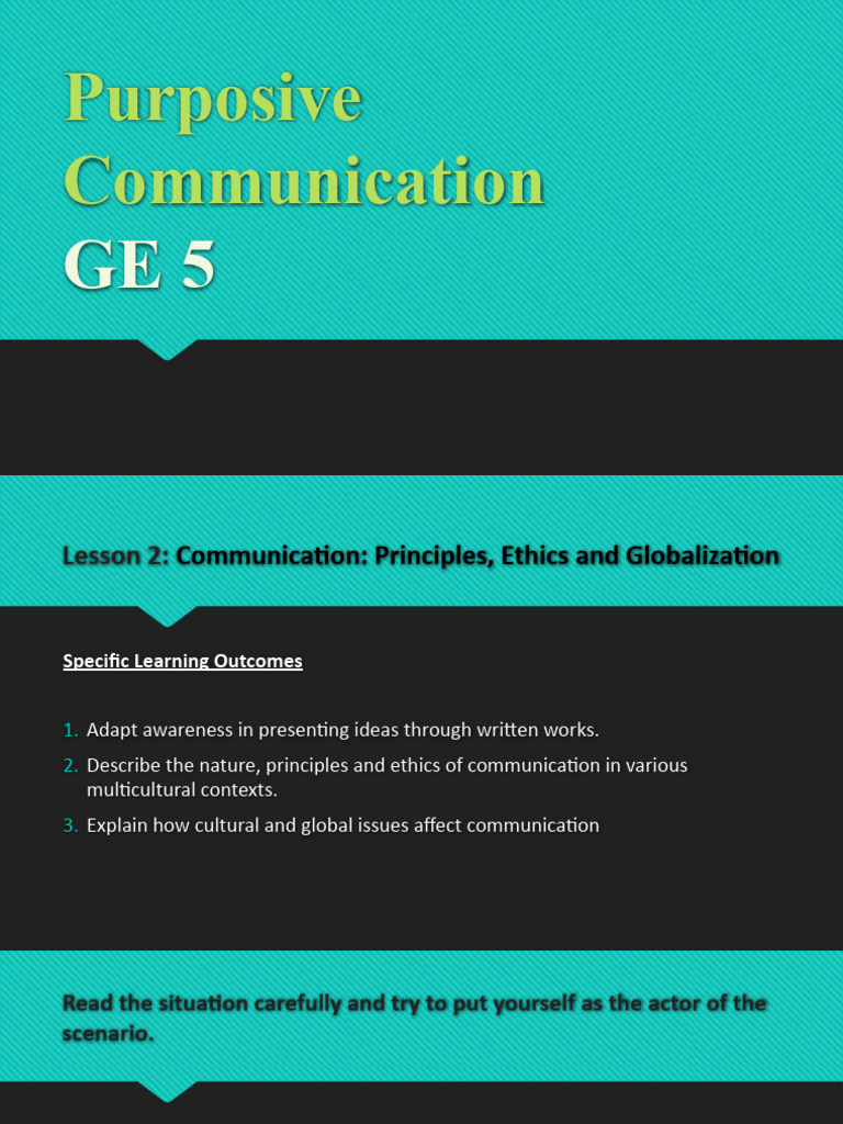 GE 5 Ppt. Module 2 | PDF | Communication | Human Communication