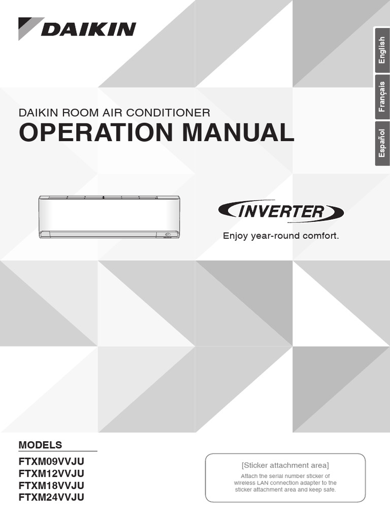 Heat Pump Operation Manual - DAIKIN Room Air Conditioner Inverter ...