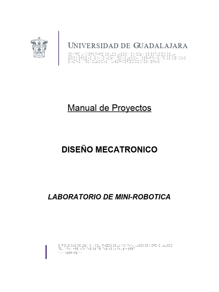 Manual de Proyectos Diseno Mecatronico | PDF