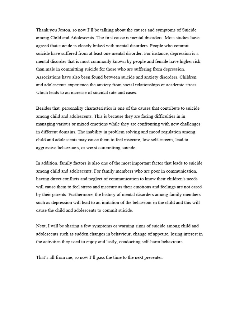 CAP Presentation Script | PDF