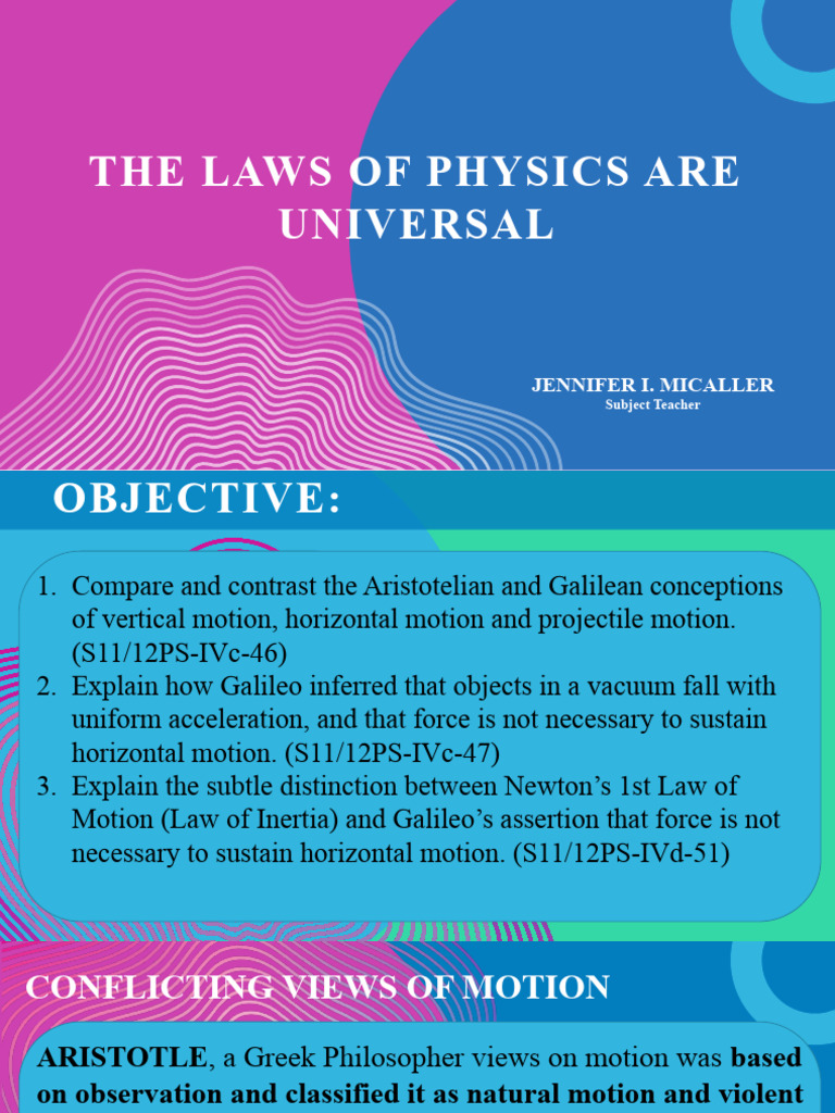 Aristotle vs. Galileo: Motion Concepts | PDF | Force | Newton's Law Of ...