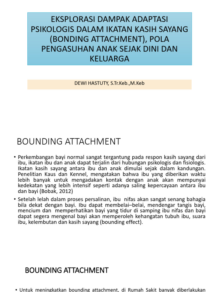 Pertemuan Bounding Attachment Dan Pola Asuh | PDF