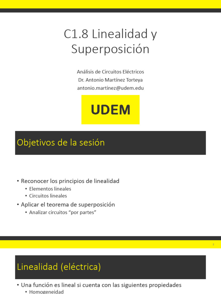 C1.8 Linealidad y Superposición (2) | PDF | Linealidad | Red eléctrica