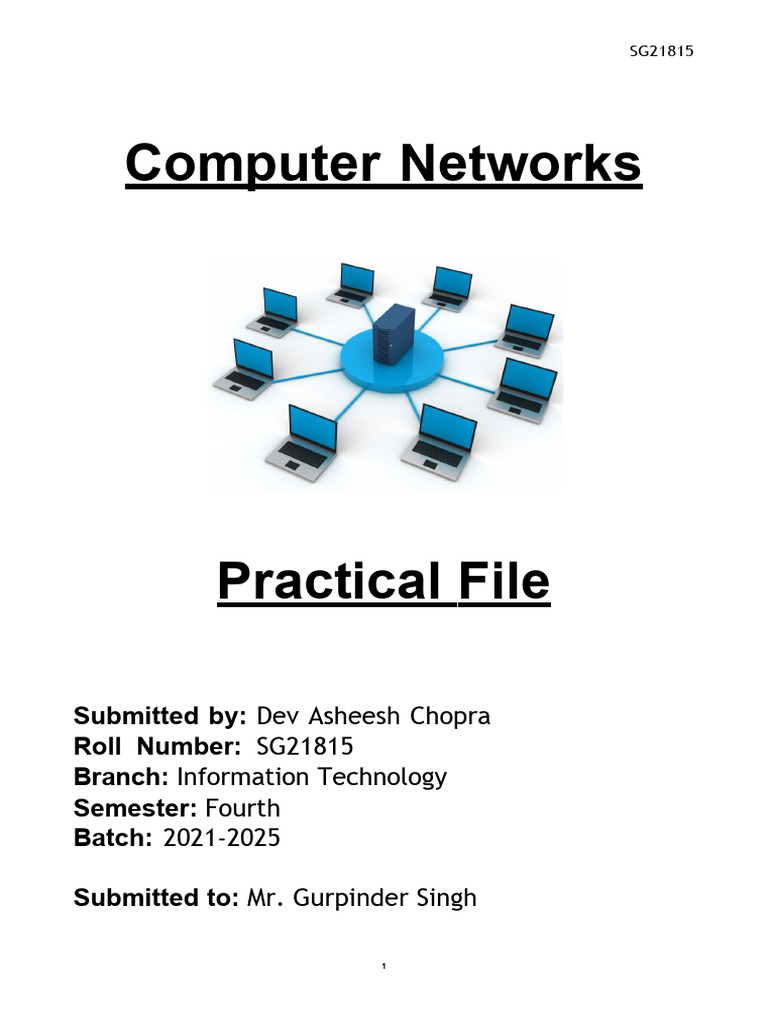 CN Practical File | PDF | Ip Address | Computer Network