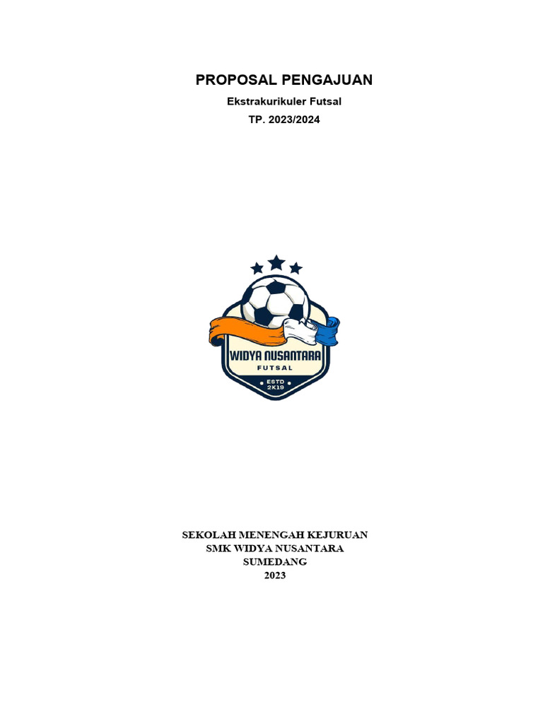 PROPOSAL PENGAJUAN Futsal 2023 | PDF
