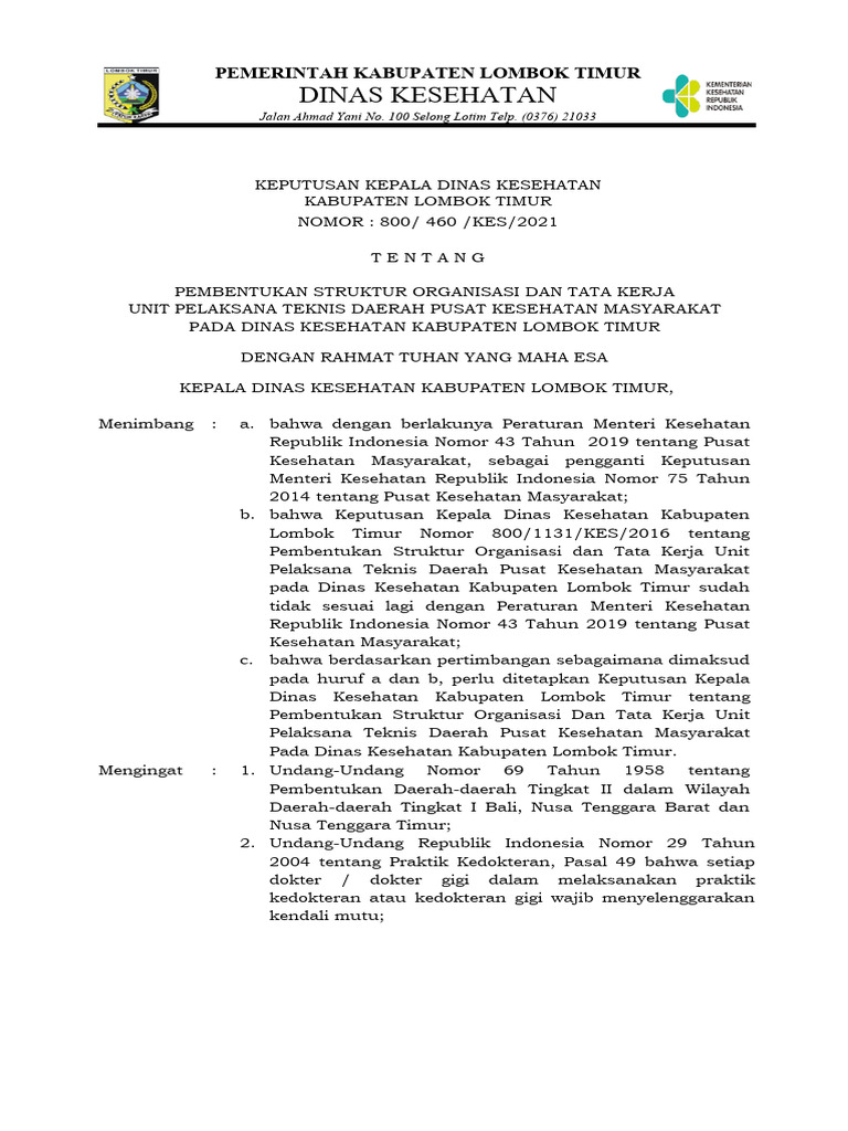 SK Kadis TTG Stukt Orgns PKM | PDF