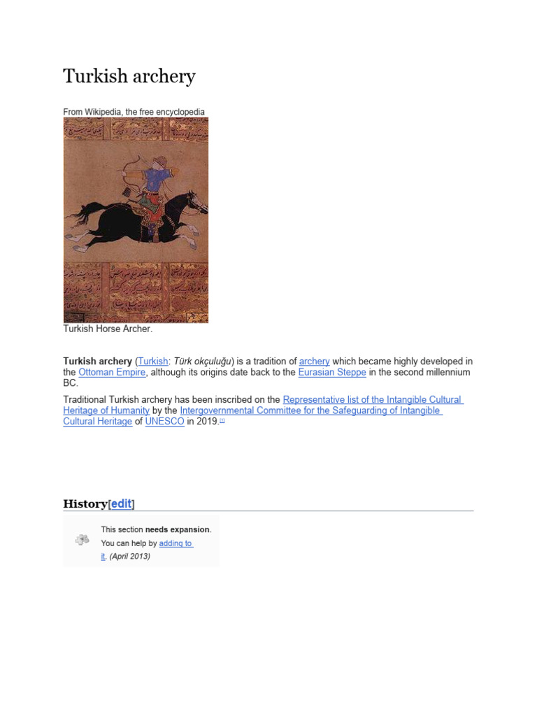 Turkish Archery | Download Free PDF | Archery | Scoutcraft