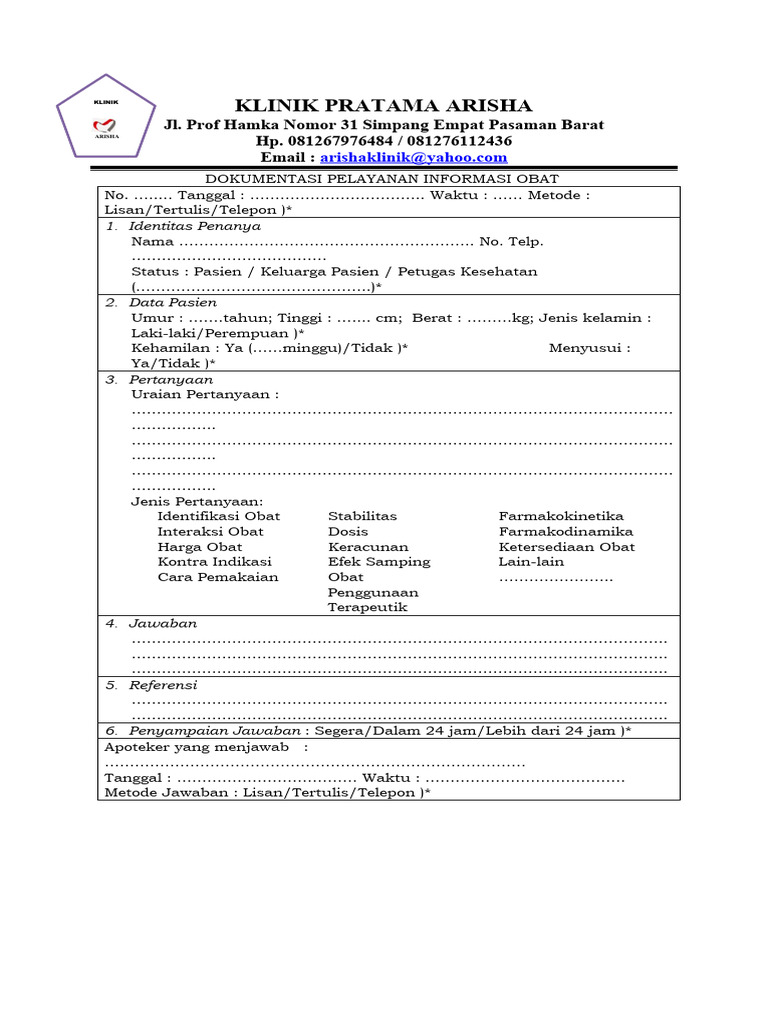 Form PIO Dan Konseling Ep 5 | PDF Form PIO Dan Konseling Ep 5 | PDF
