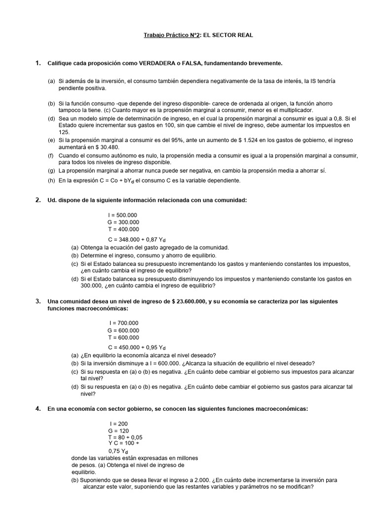 t2 Macro - 2023 | PDF | Macroeconómica | Ahorro