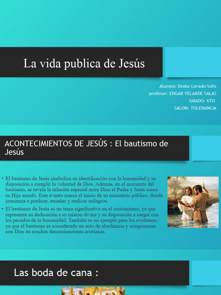 La Vida Publica de Jesús | Descargar gratis PDF | Jesús | Ministerio de jesus