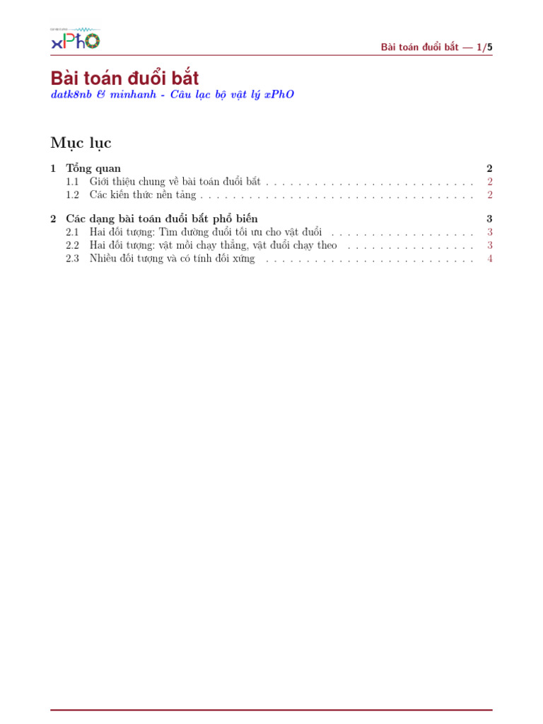 Bai Toan Duoi Bat | PDF