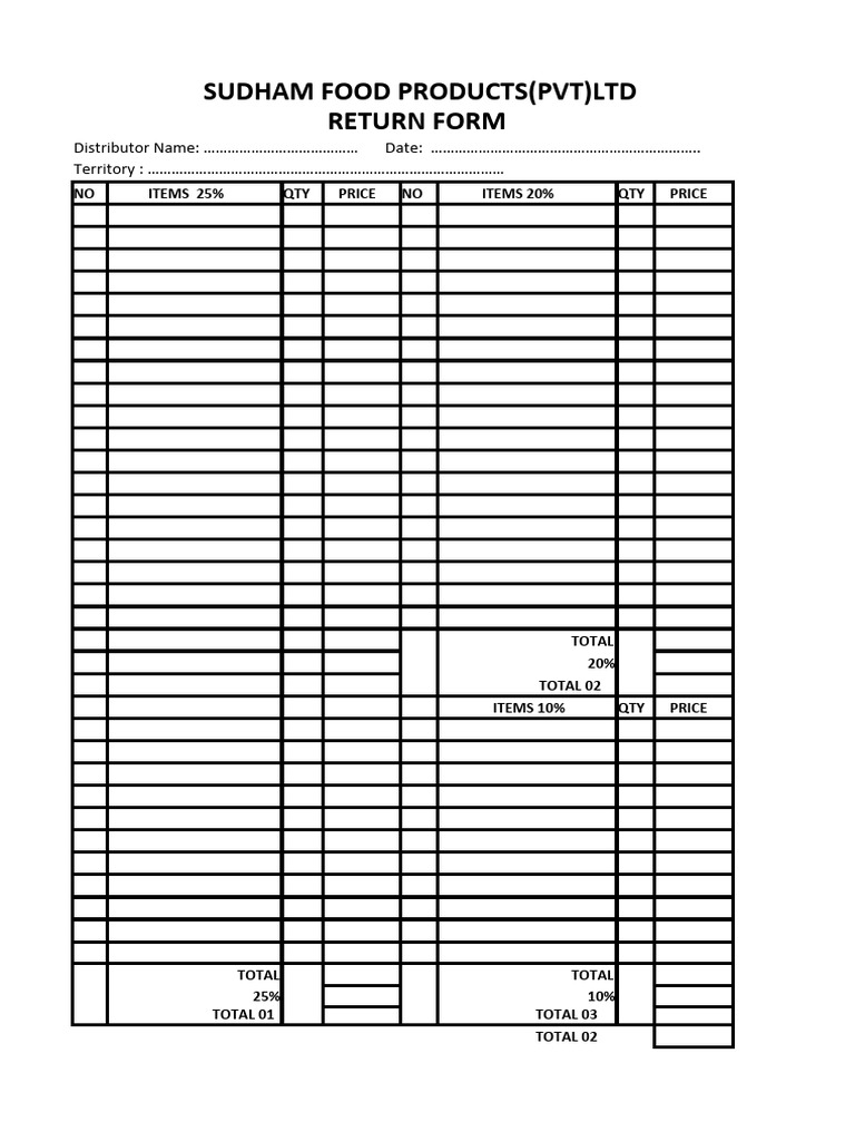 Return Note New | PDF