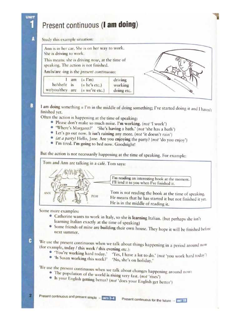 Present Continuous (I Am Doing) | PDF