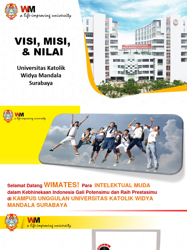 Visi dan Misi Universitas Katolik UKWMS | PDF | Karier & Perkembangan | Sains & Matematika