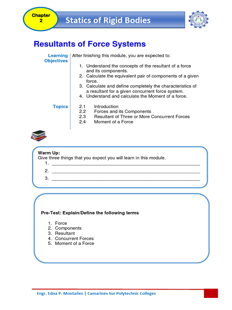 Resultants of Force Systems Explained | PDF