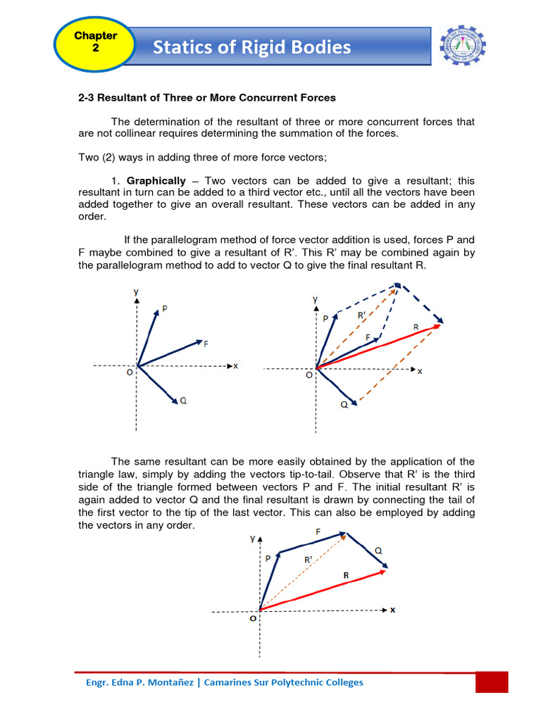Module 3 (Resultant of Cocurrent Fore Systems) | PDF | Geometry ...