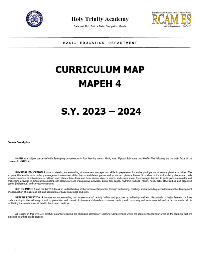 4 Grade 4 Cmap 2022 2023 | PDF | Rhythm | Learning